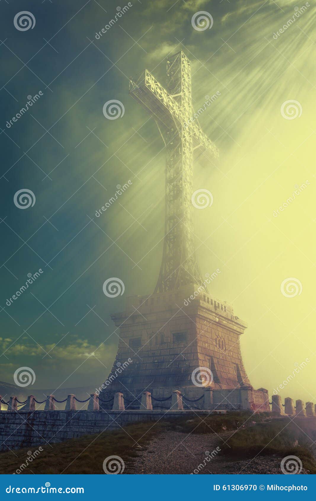 Cross with rays stock photo. Image of crucified, cross - 61306970