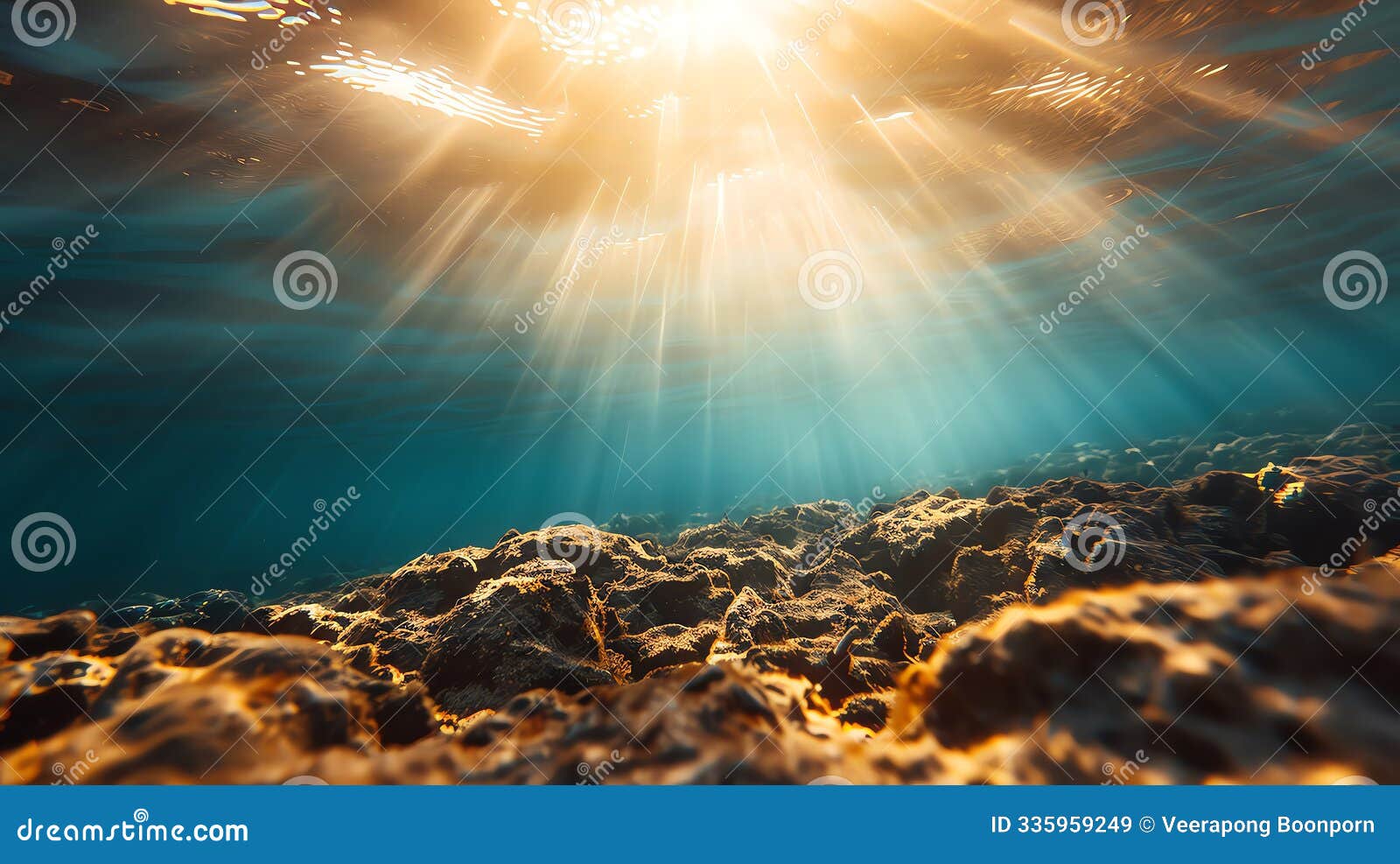 Sunlight Filtering through Ocean Water, Creating a Magical Underwater ...