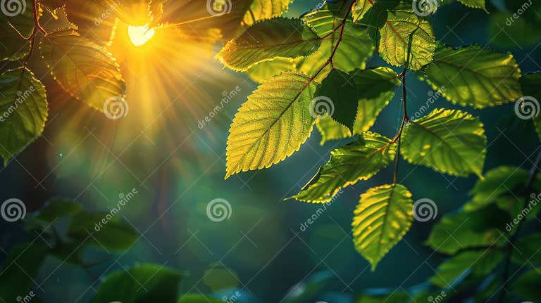 Sunlight Filtering through Tree Leaves Stock Photo - Image of glowing ...