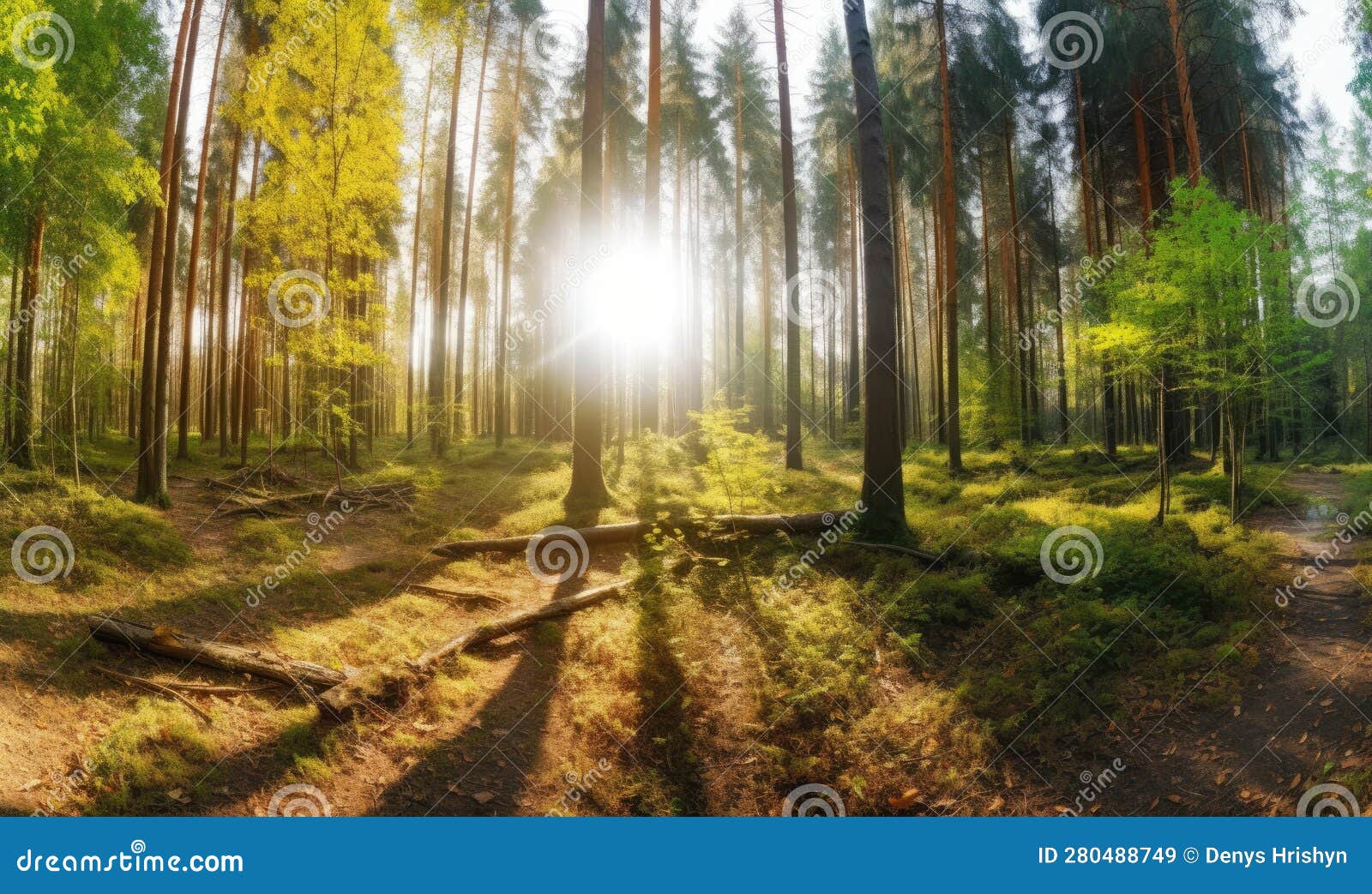 Sunlight Filters through the Trees Painting a Stunning Panorama of the ...