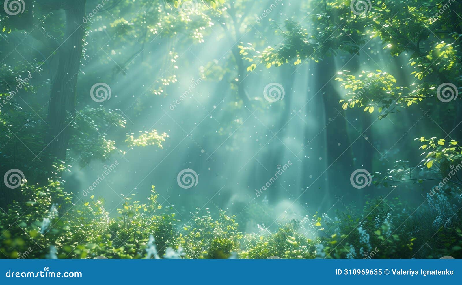 Sunlight Filters through Forest Trees in a Temperate Broadleaf and ...