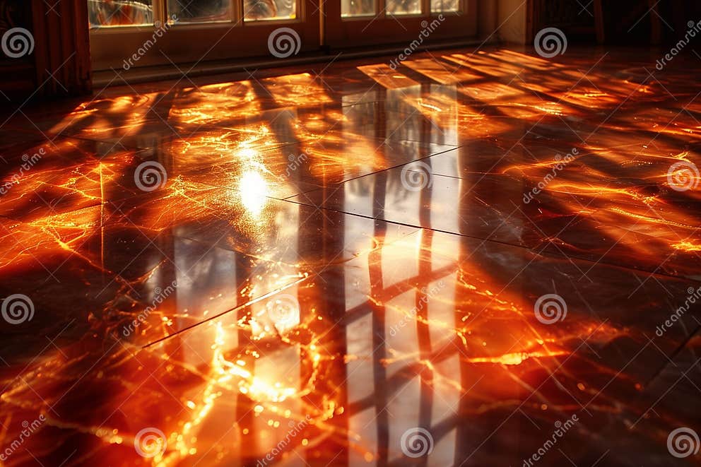 Sunlight Filters through the Windows, Creating a Beautiful Pattern on ...