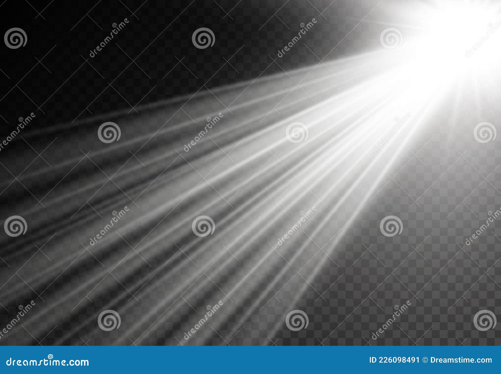 Sunlight Flash, Sun Rays, White Beam Light. Stock Vector - Illustration ...