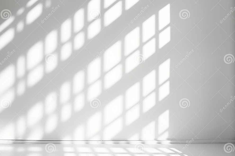Sunlight through Grid Casting Repetitive Shadow Squares Stock ...