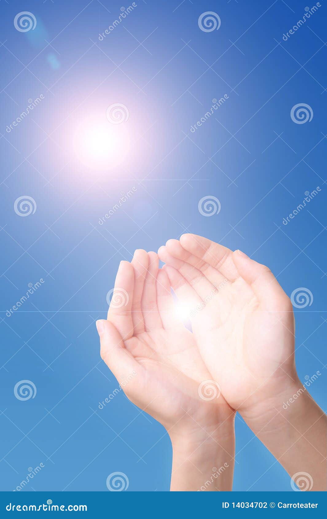 Sunlight through the hands stock photo. Image of finger - 14034702