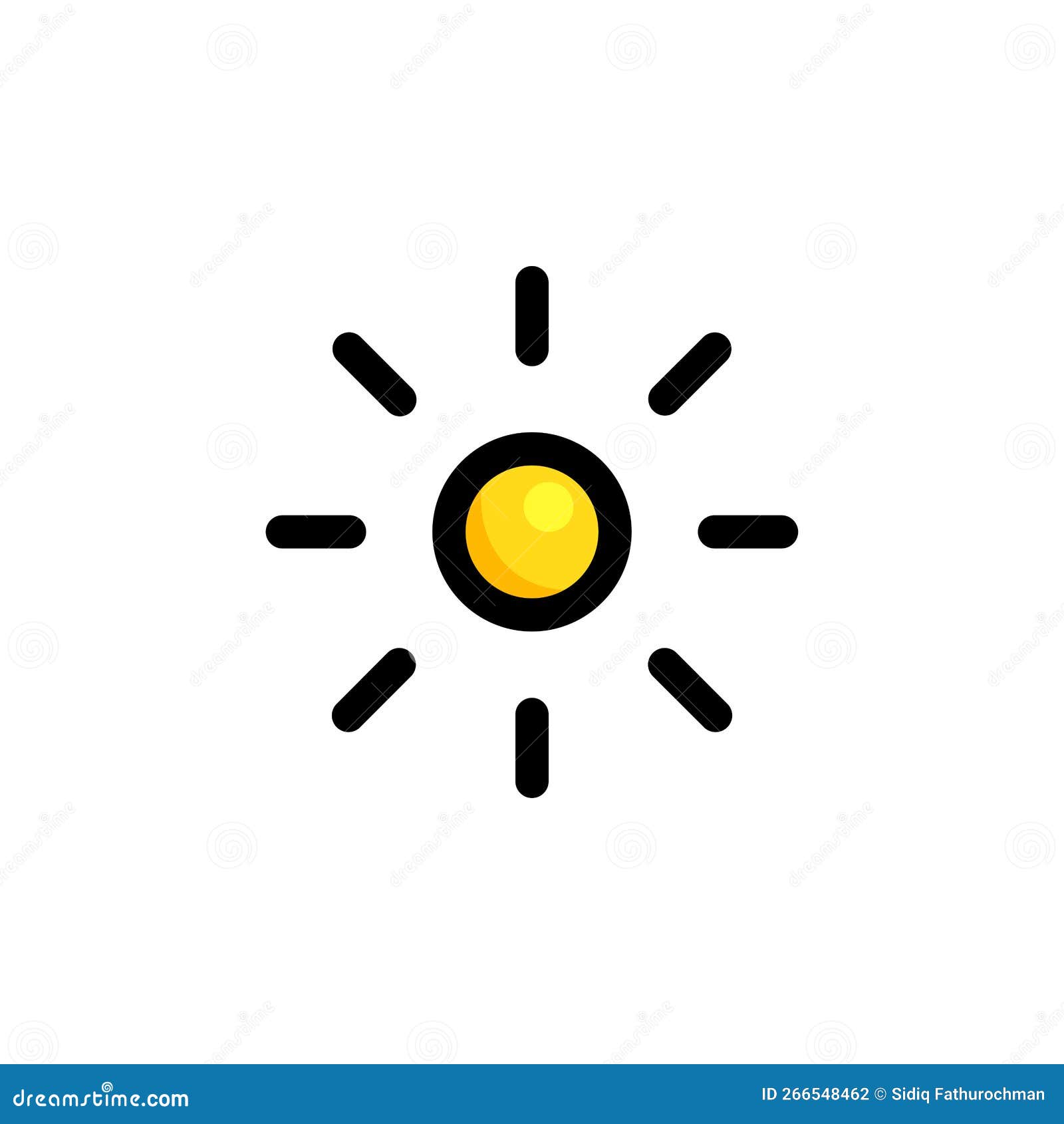 Sunlight Icon stock vector. Illustration of sunlight - 266548462