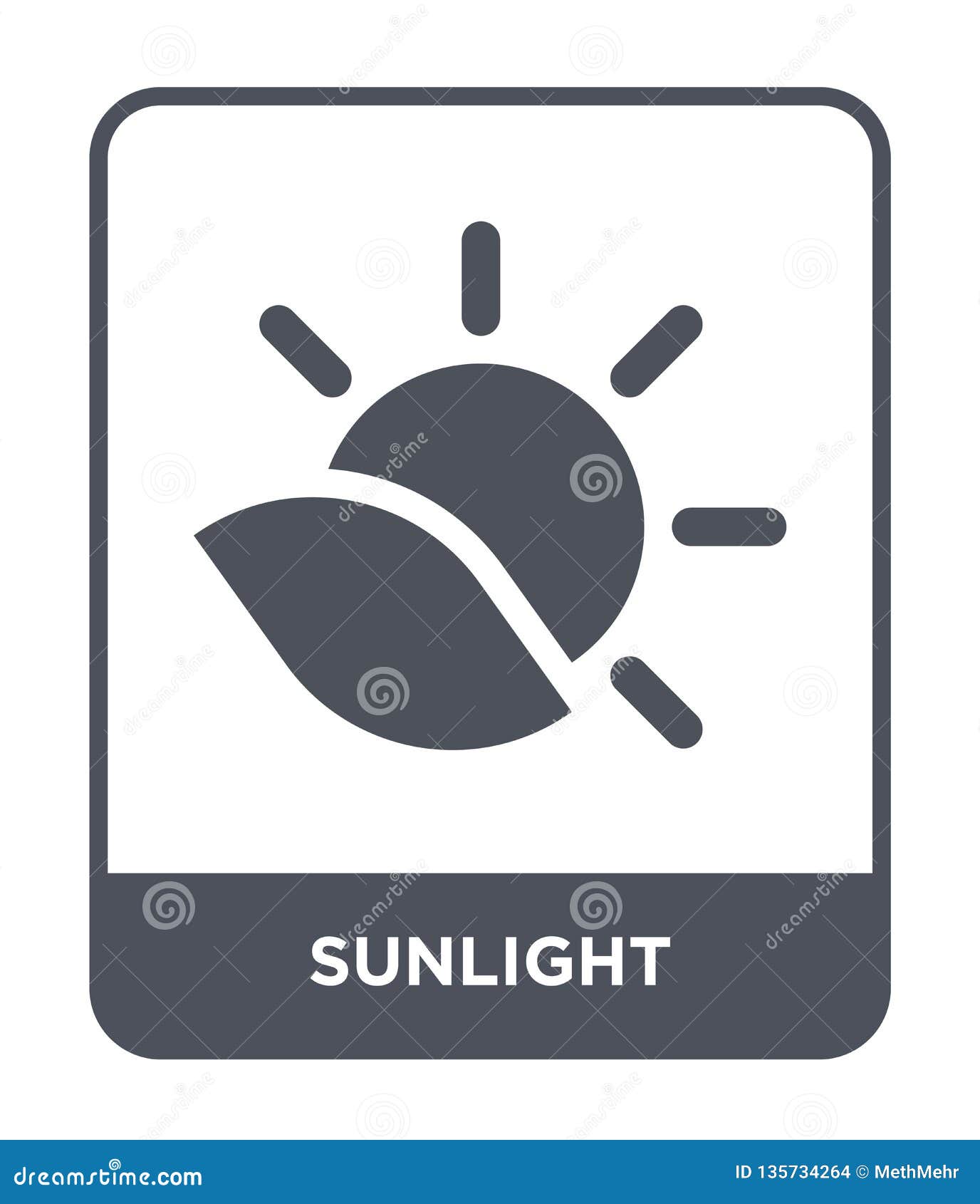 Sunlight Icon in Trendy Design Style. Sunlight Icon Isolated on White ...