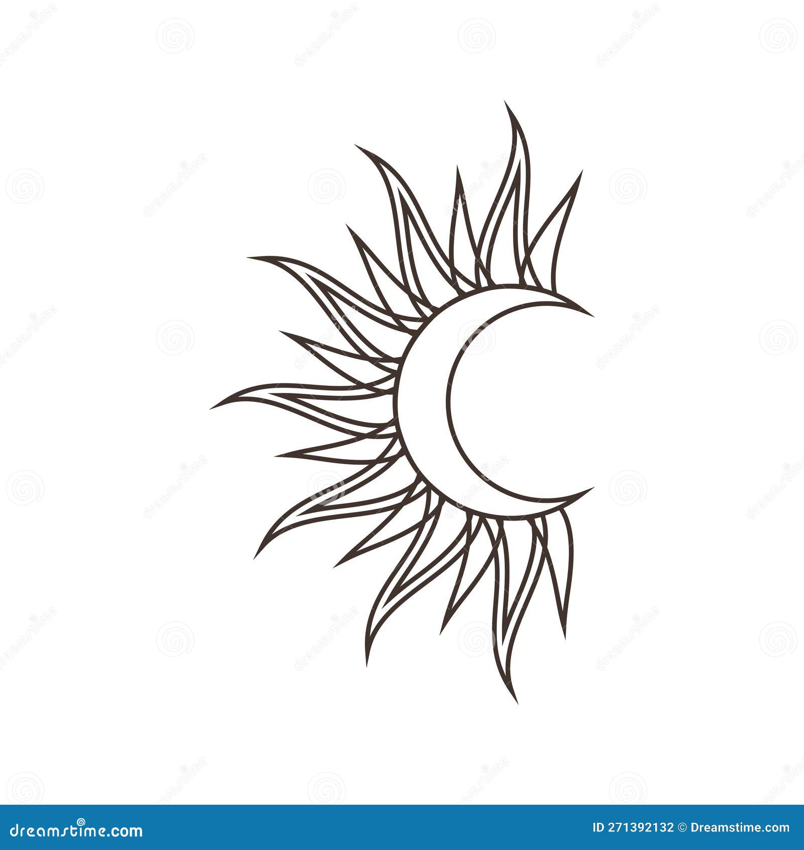 Sunlight icon vector stock vector. Illustration of sunset - 271392132