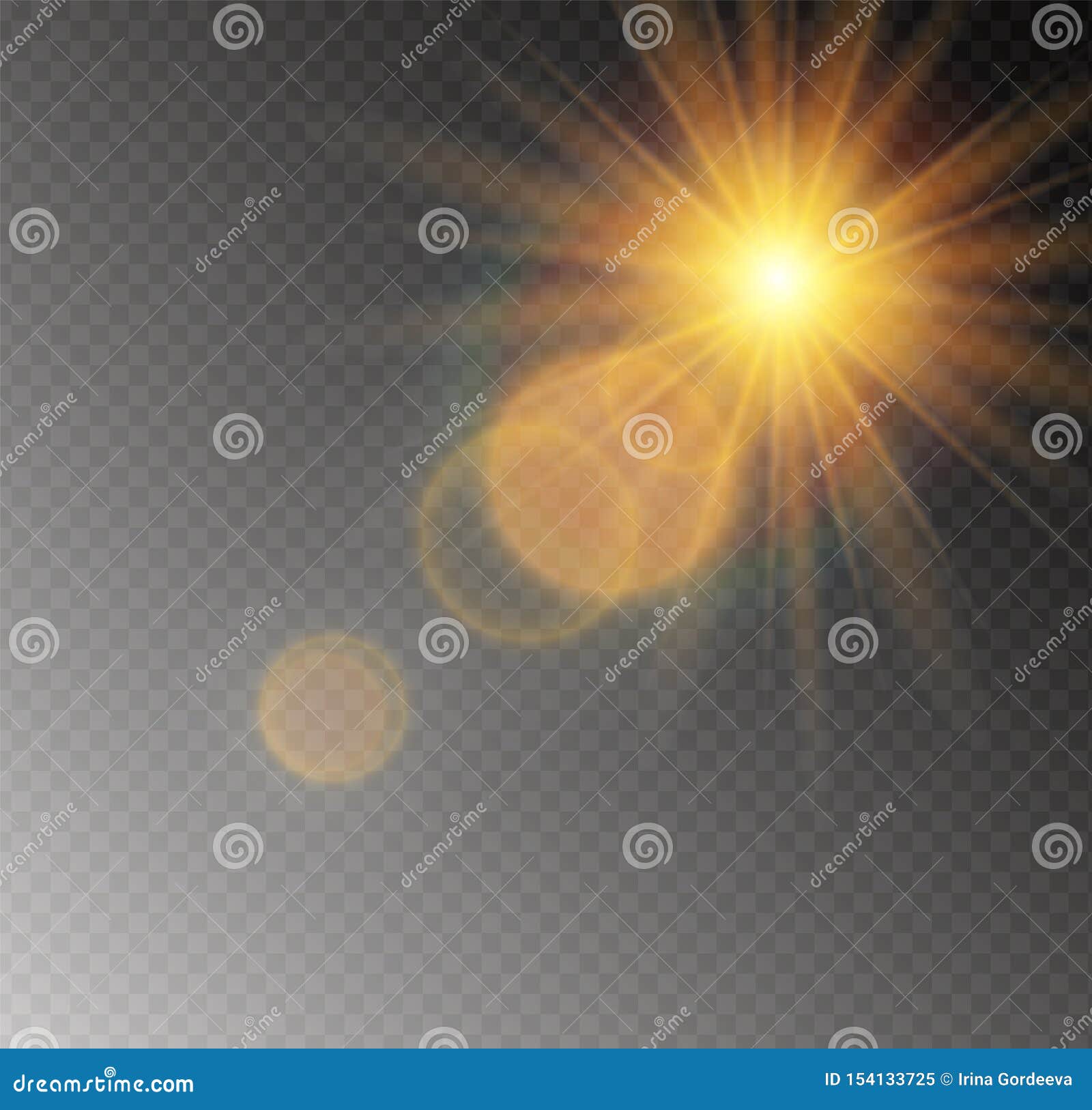 Sunlight light effect stock vector. Illustration of bright - 154133725