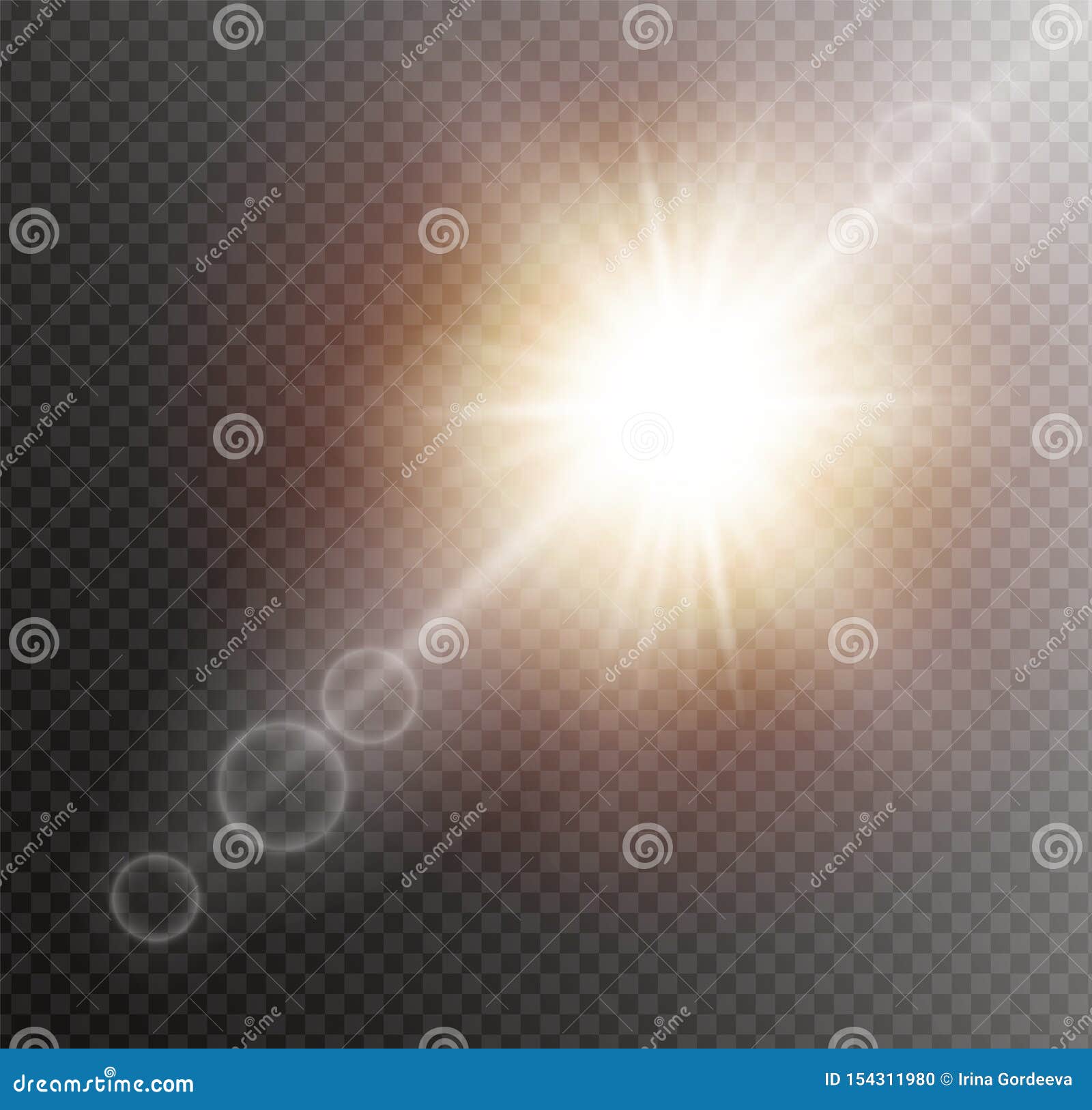 Sunlight light effect stock vector. Illustration of glittering - 154311980