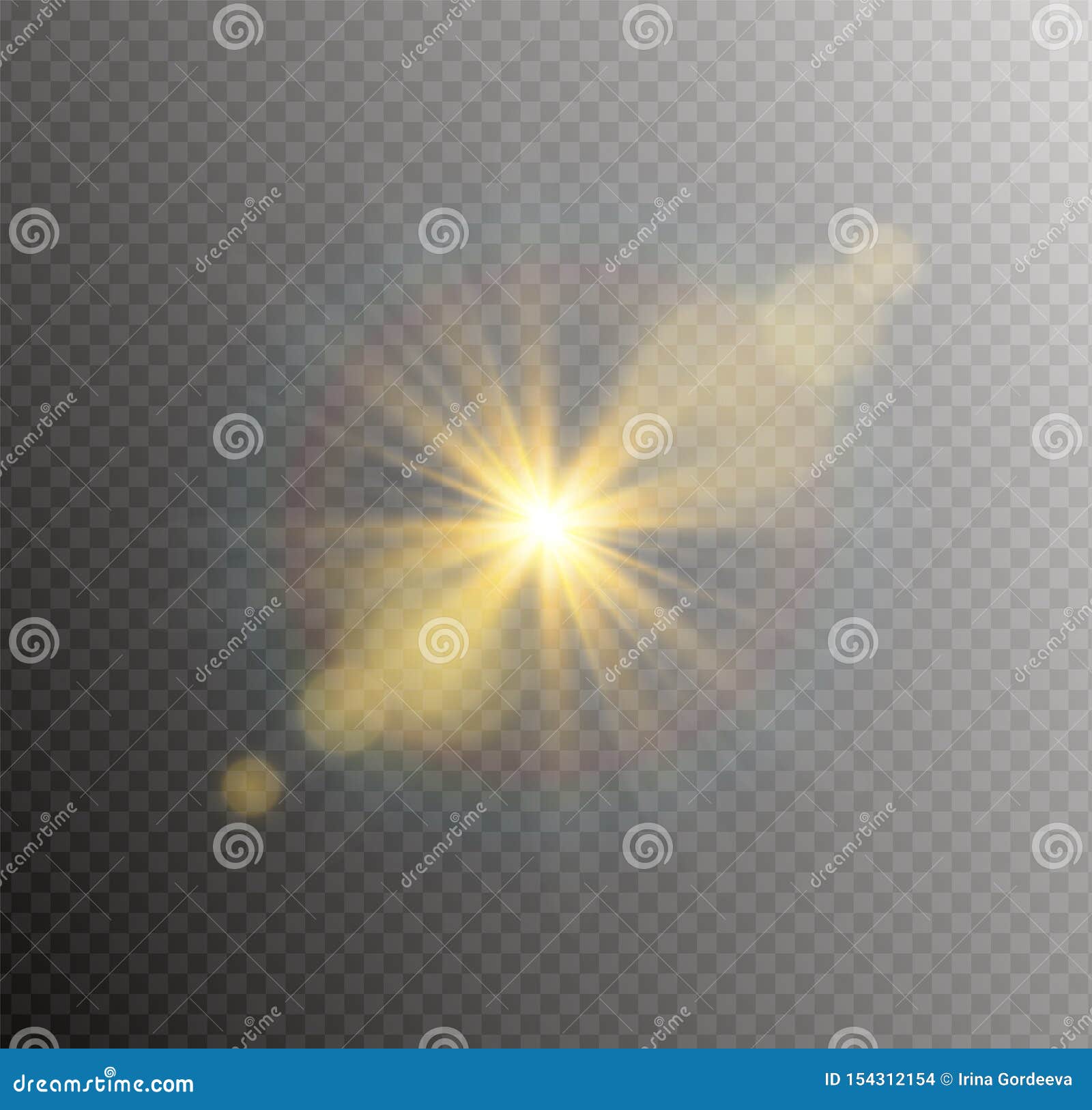 Sunlight light effect stock vector. Illustration of center - 154312154
