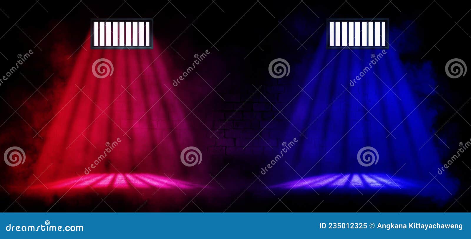 Sunlight Lighting through Window with Red and Blue Lighting Effect in ...