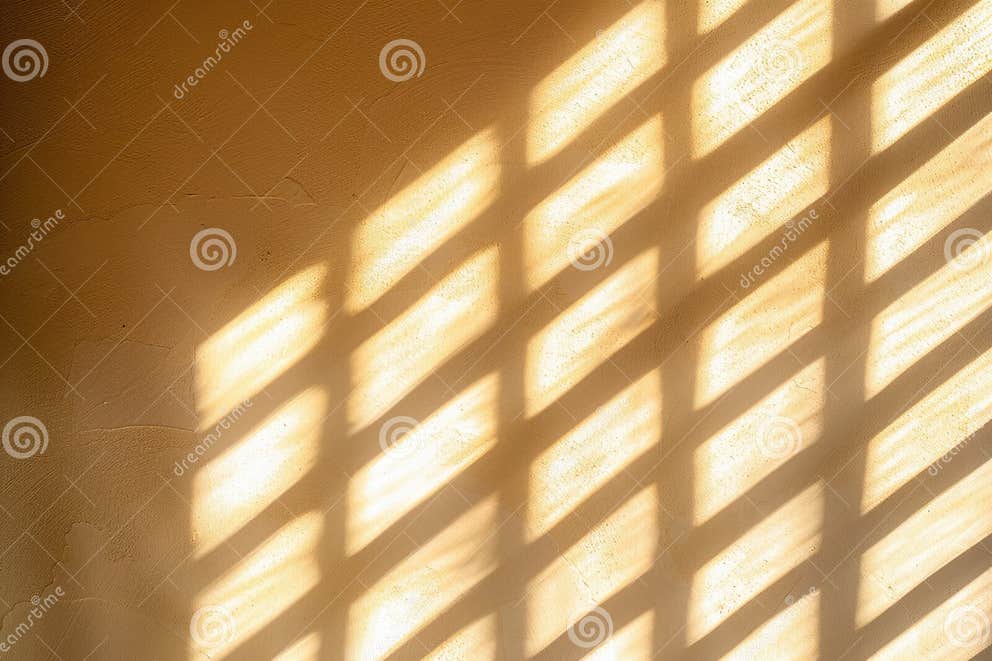 Sunlight Patterns Casting on Textured Wall Surface Stock Image - Image ...