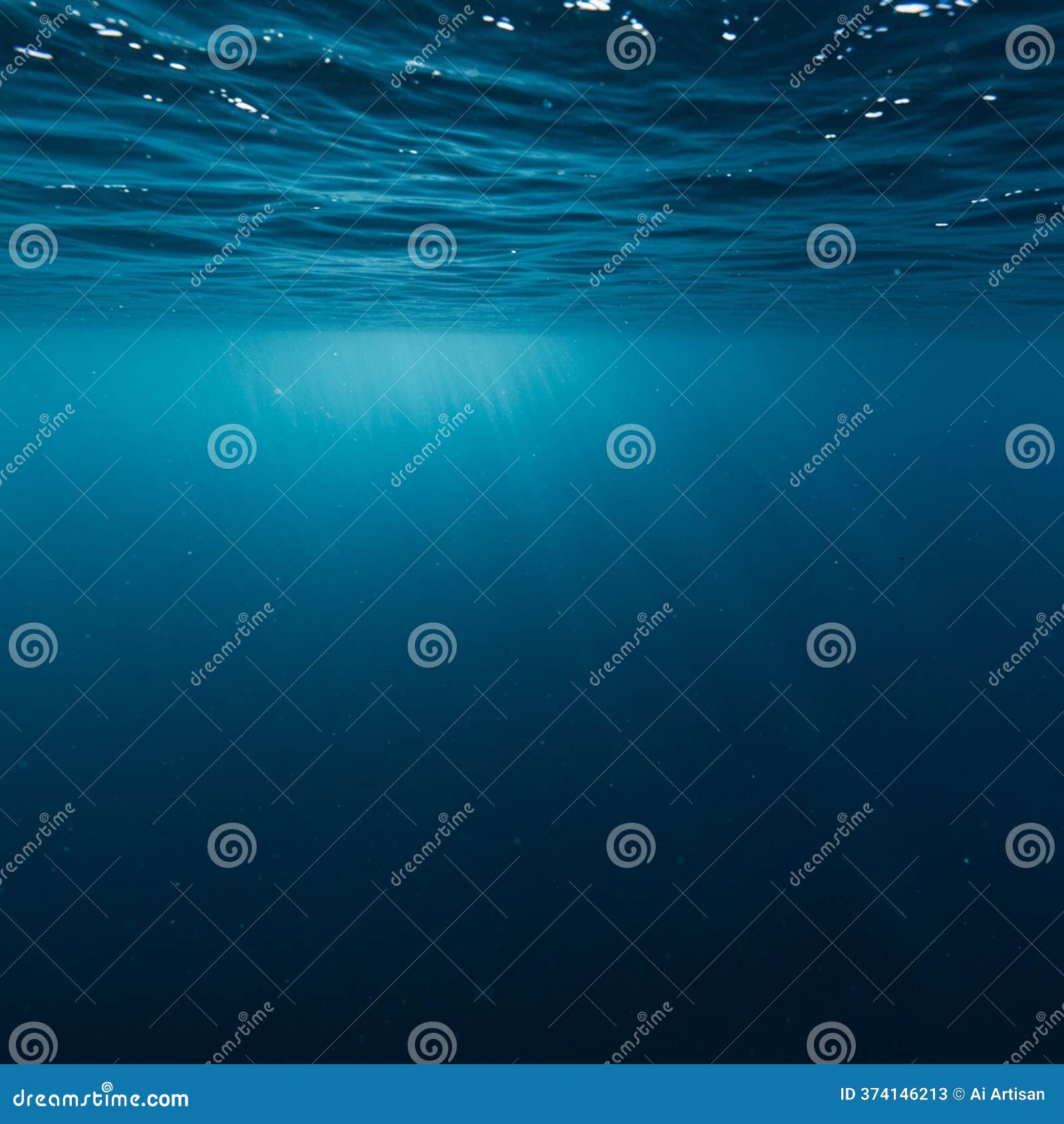 Sunlight Penetrates The Surface Of A Body Of Water, Creating A Golden ...