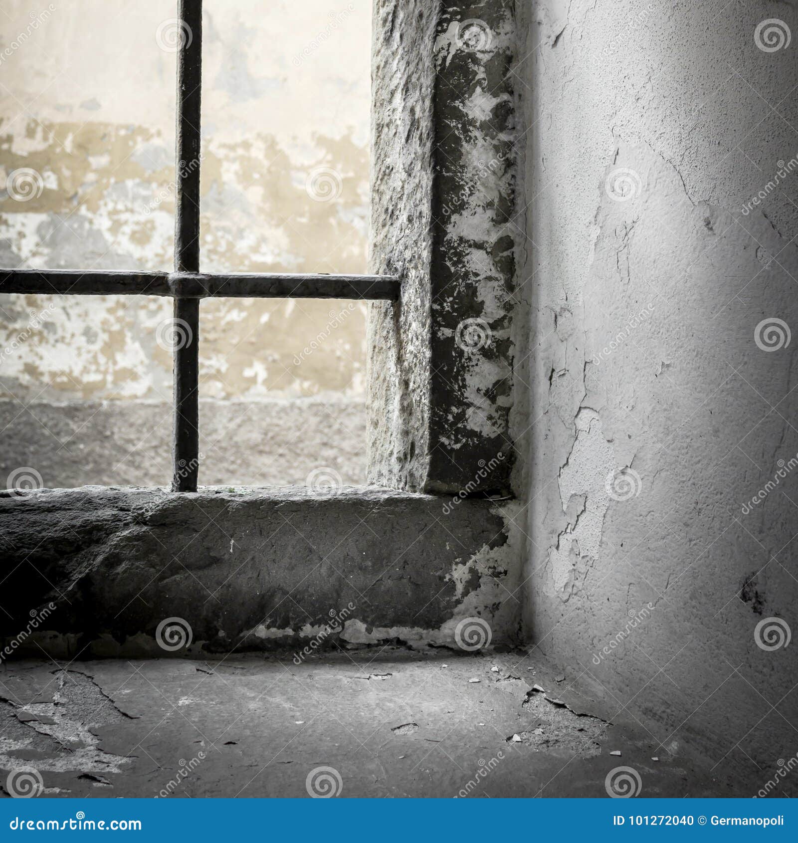 Sunlight in a Prison Window Stock Photo - Image of wall, barred: 101272040