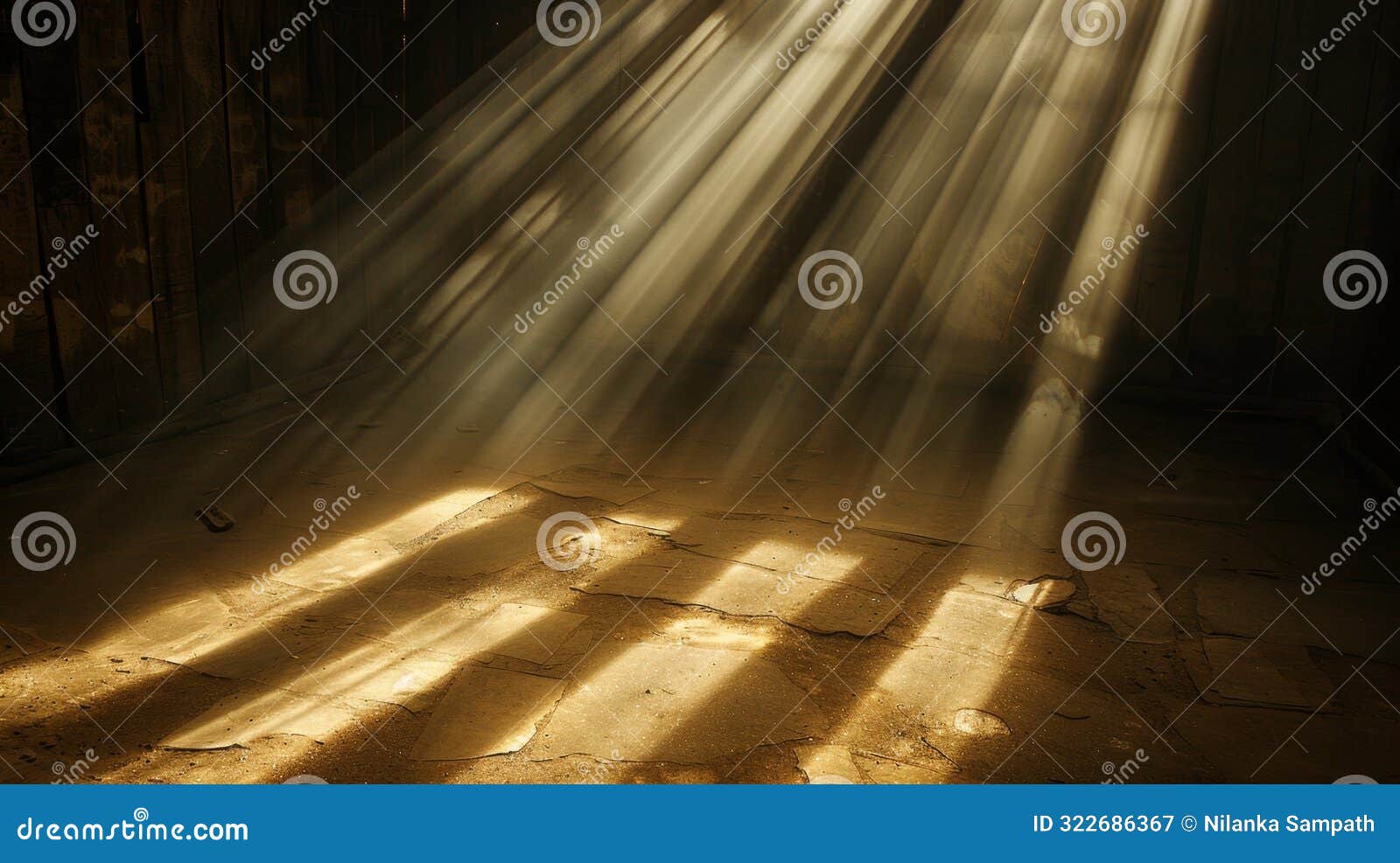 Sunlight Rays in the Dark Basement Stock Illustration - Illustration of ...