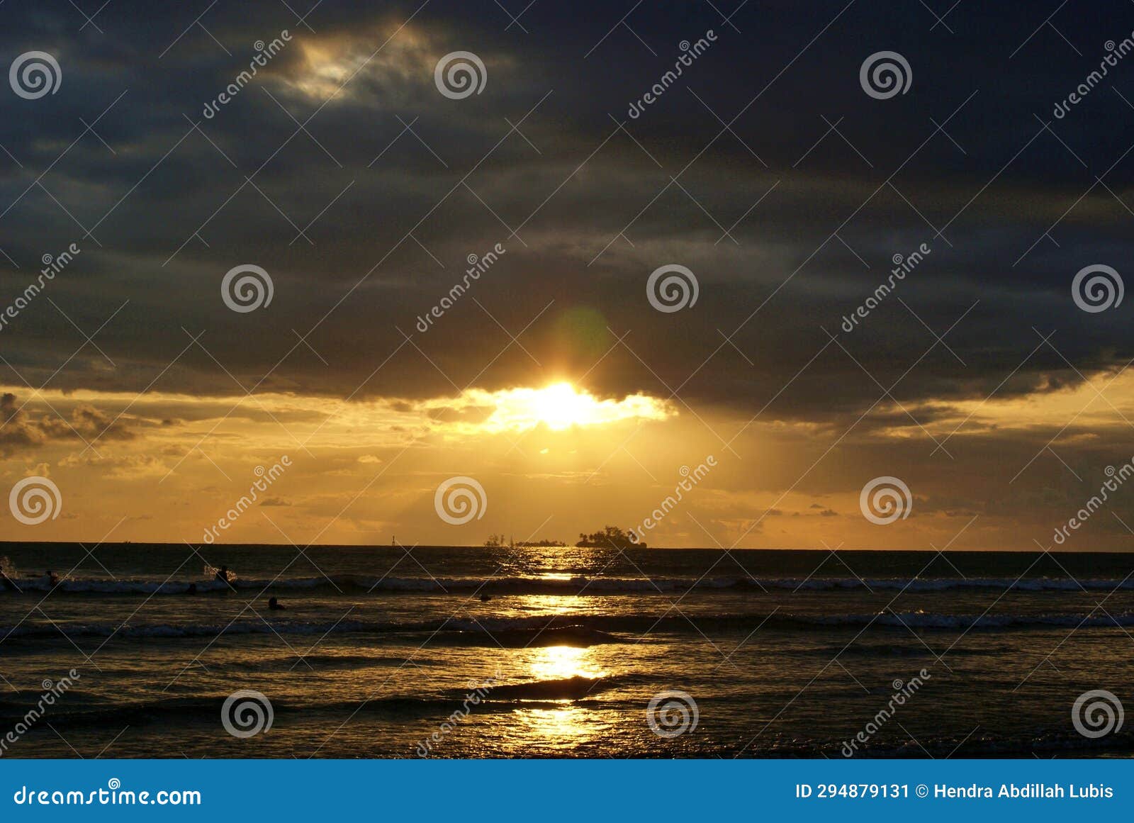 Sunlight Rays and Reflection on a Cloudy Beach Stock Image - Image of ...