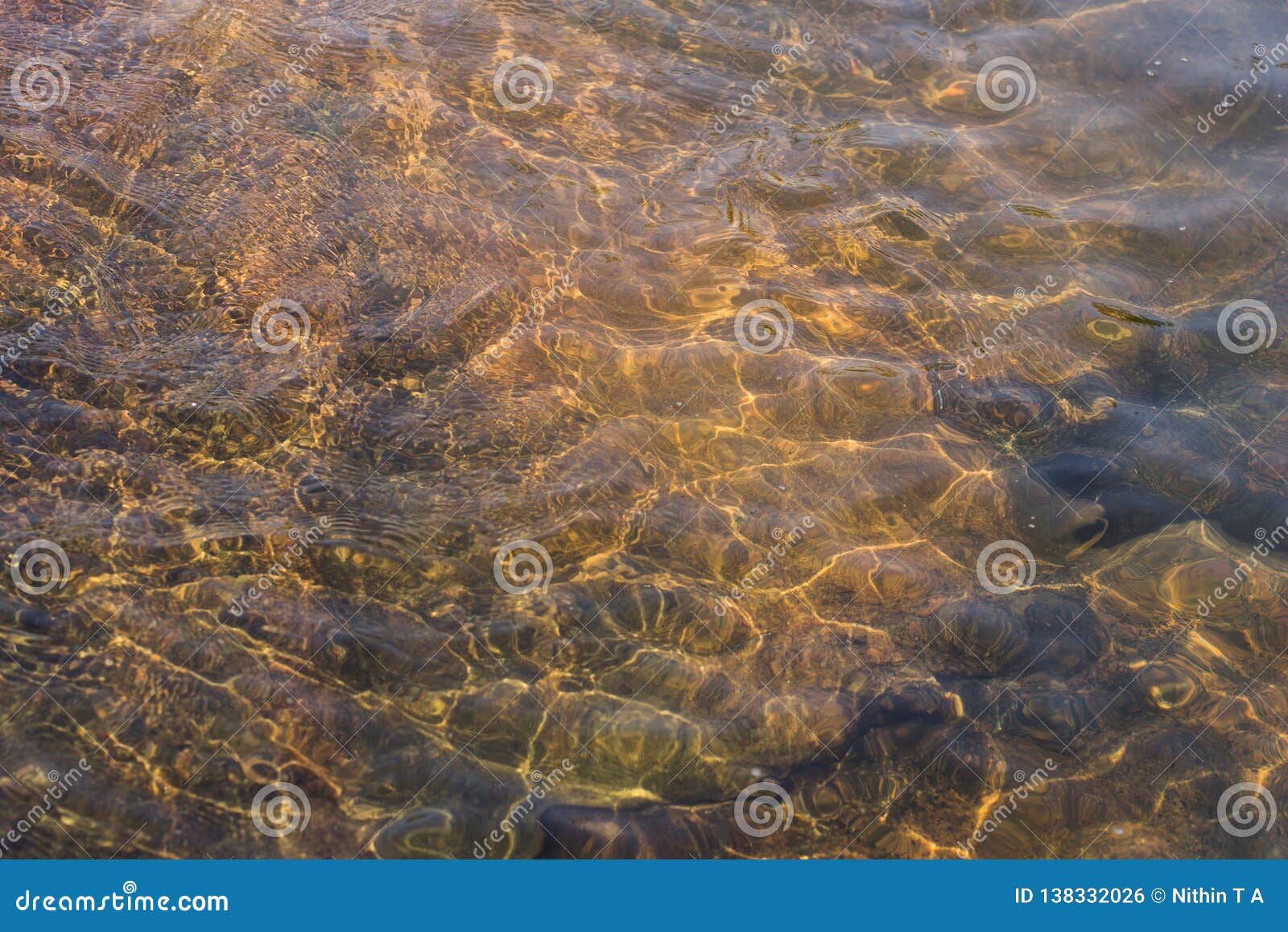 Reflection of Sunlight Under Water Makes Beautiful Pattern Stock Photo ...