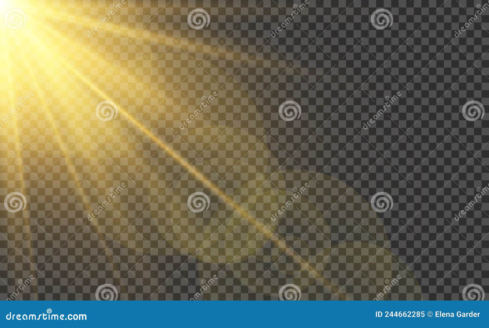 Sunlight Realistic Effect. Light Ray or Sun Beam Stock Vector ...