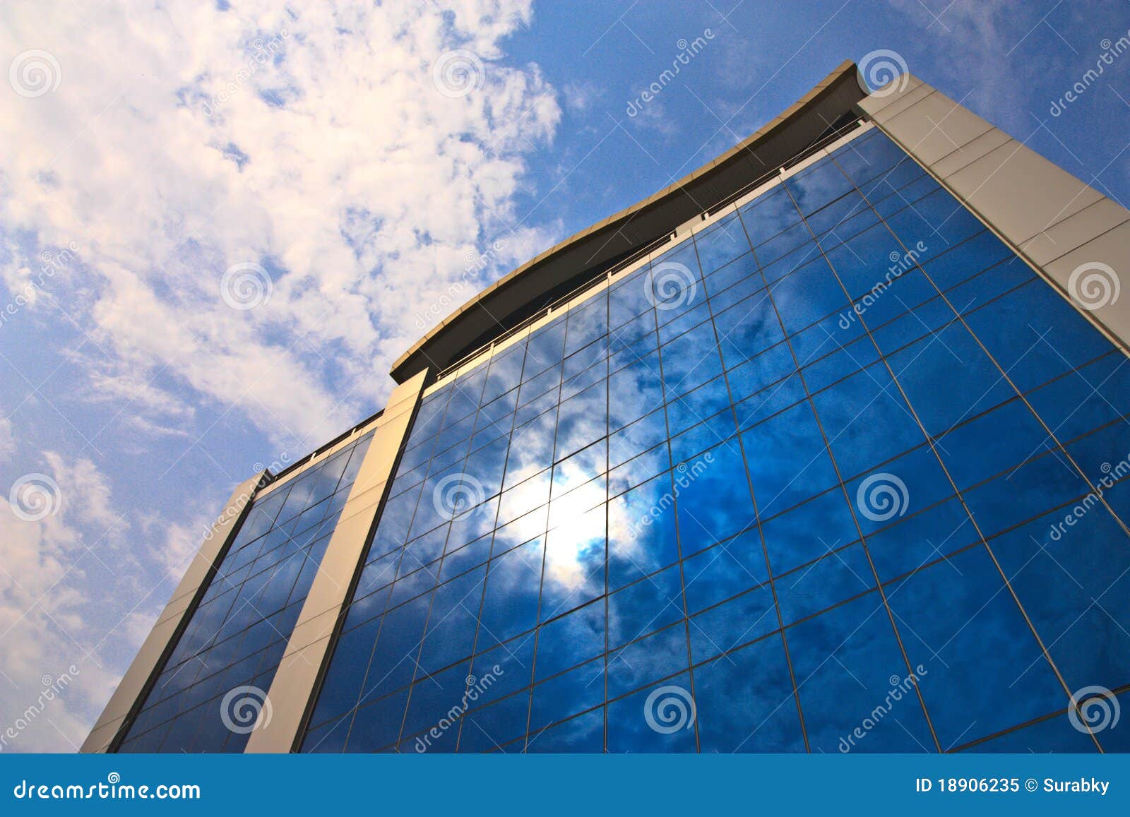 Sunlight Reflected on Office Building Stock Image - Image of mirror ...