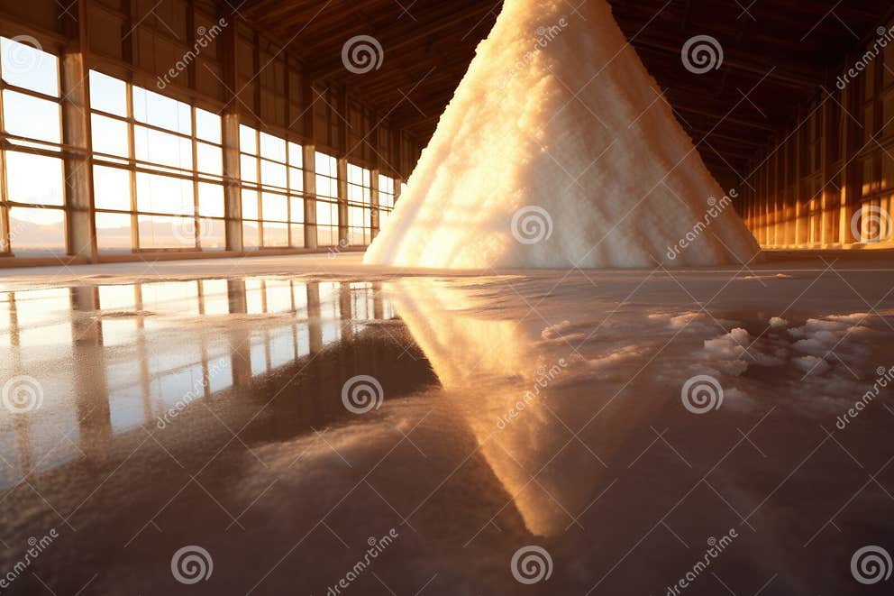 Sunlight Reflecting Off the White Salt Surface Stock Photo - Image of ...