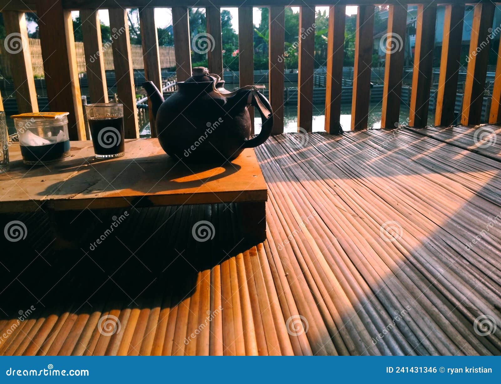 Sunlight reflection coffee stock photo. Image of roof - 241431346