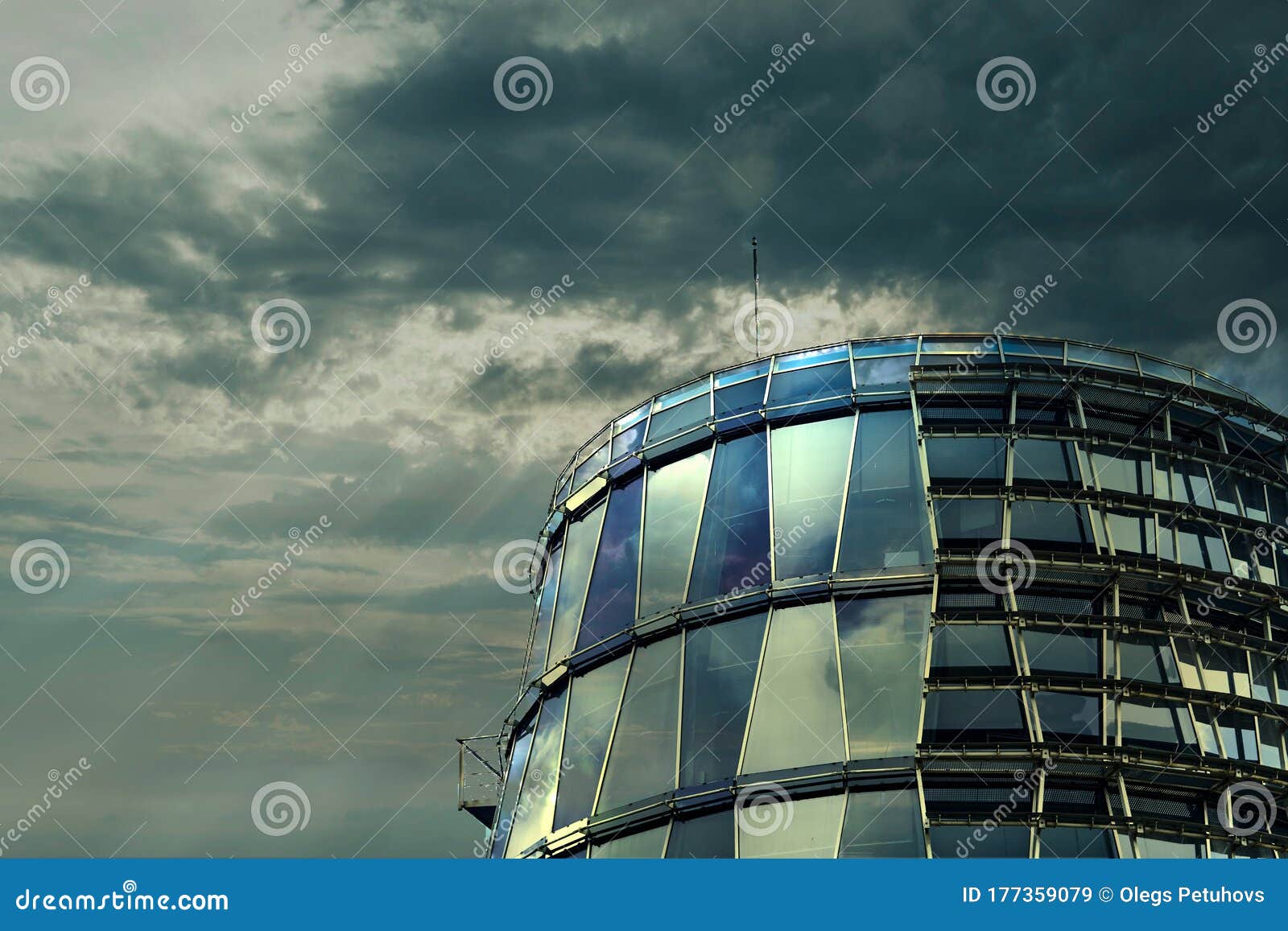 Sunlight Reflection on Glass Building. Small Part of Glass Buiding in ...