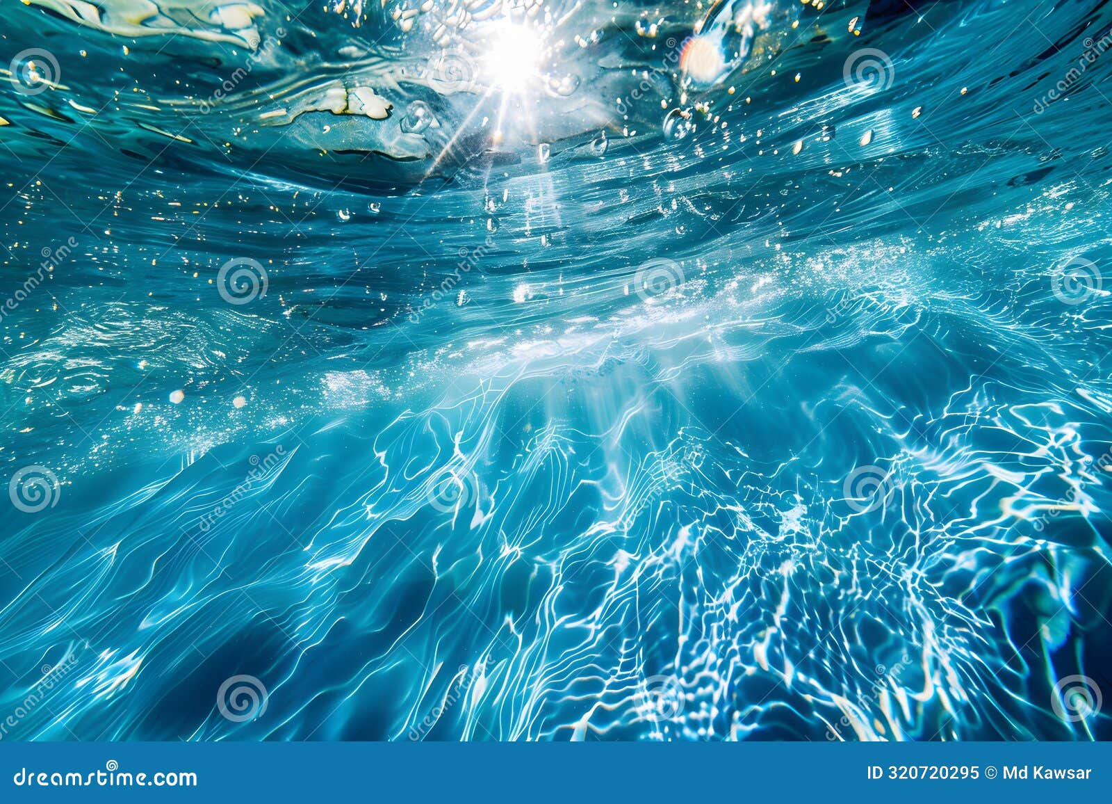 Sunlight Reflections Underwater Swimming Pool Stock Illustration ...