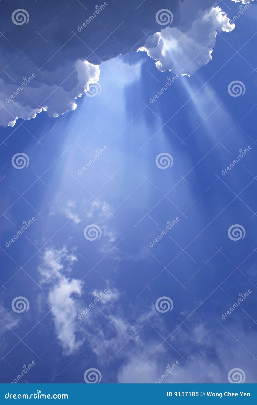 Sunlight Shining through Clouds Stock Image - Image of spiritual ...