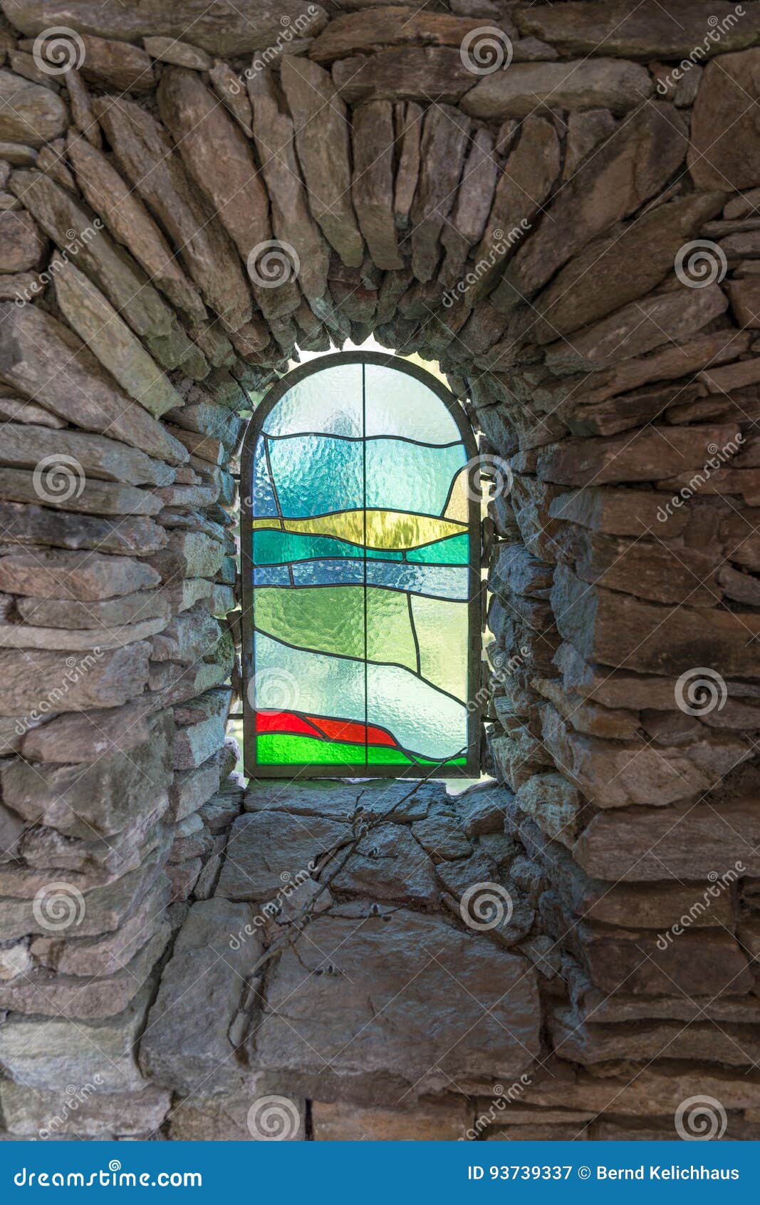 Sunlight Shining through Colored Glass Window Stock Image - Image of ...