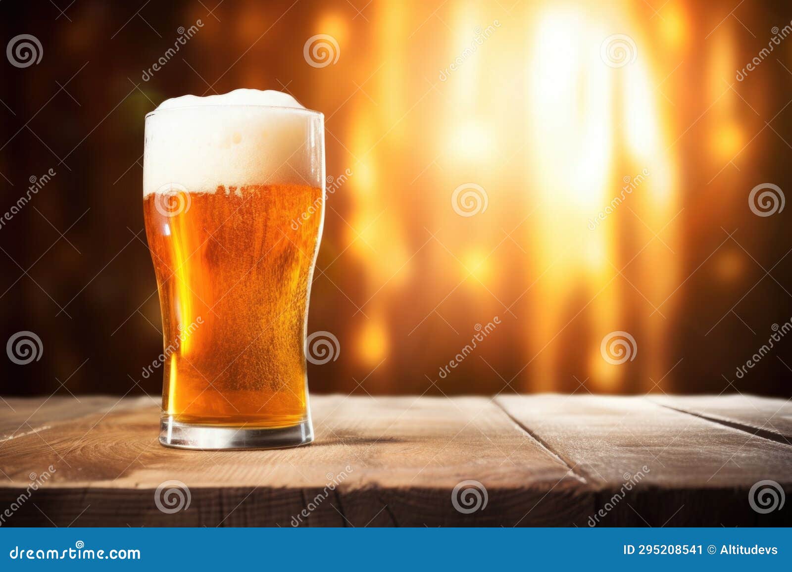 Sunlight Shining through a Golden Amber Brew Stock Image - Image of ...