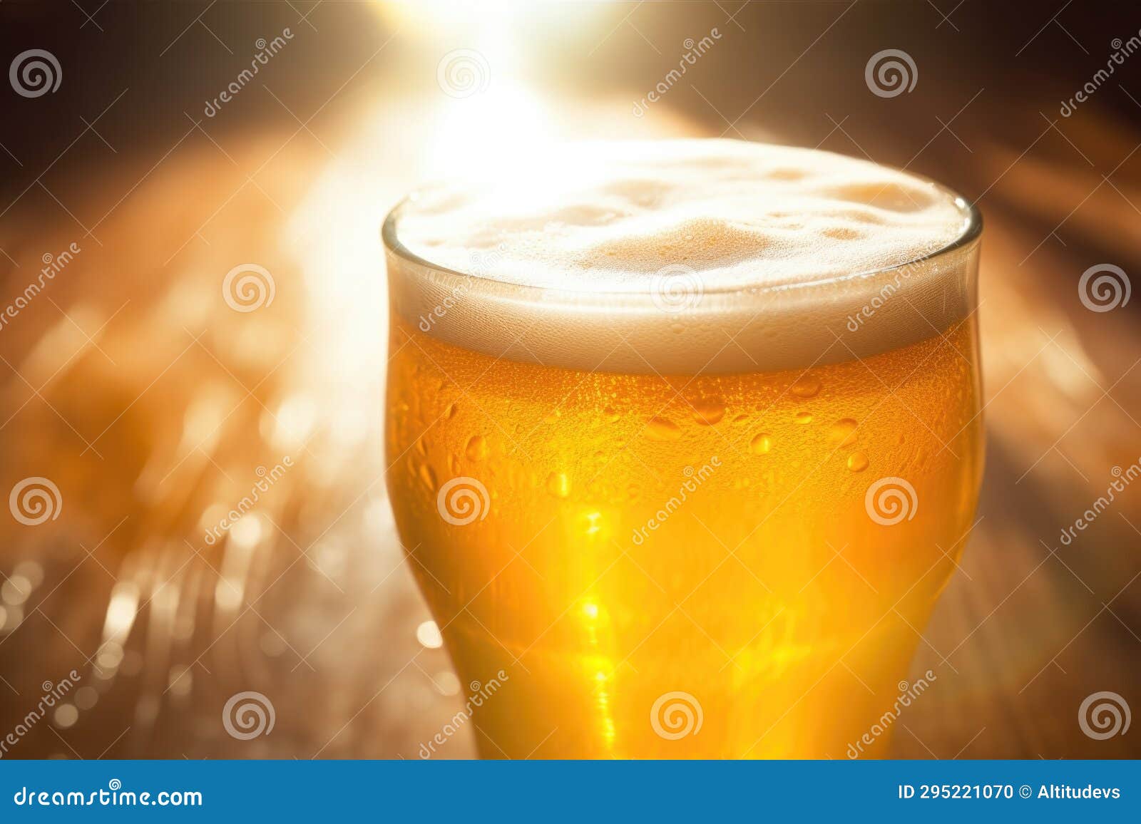 Sunlight Shining through a Golden Amber Brew Stock Photo - Image of ...
