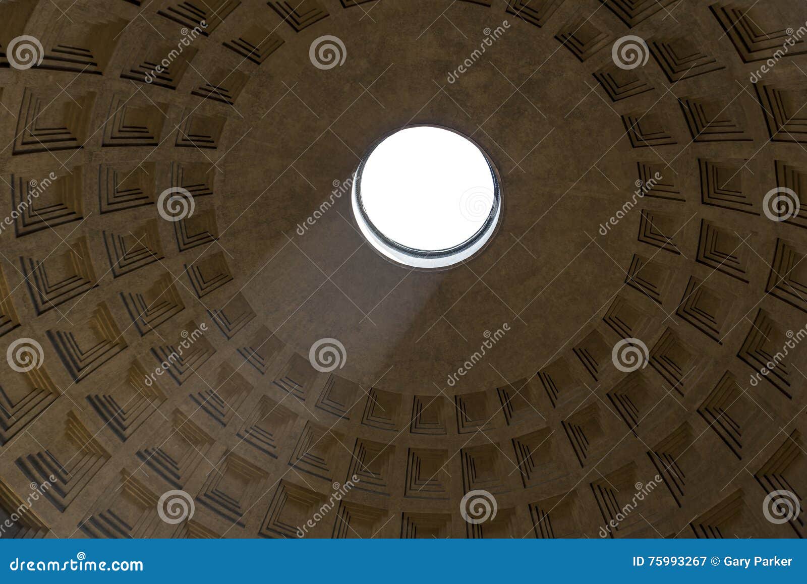 Sunlight Shining through the Oculus of the Pantheon Stock Image - Image ...