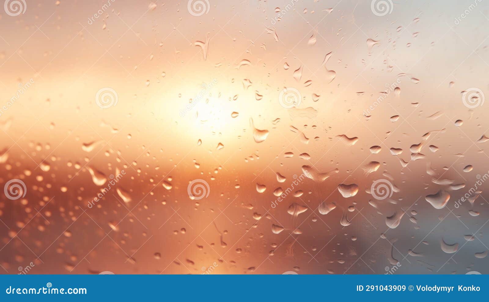 Sunlight Shining through Raindrops on a Window Stock Image - Image of ...
