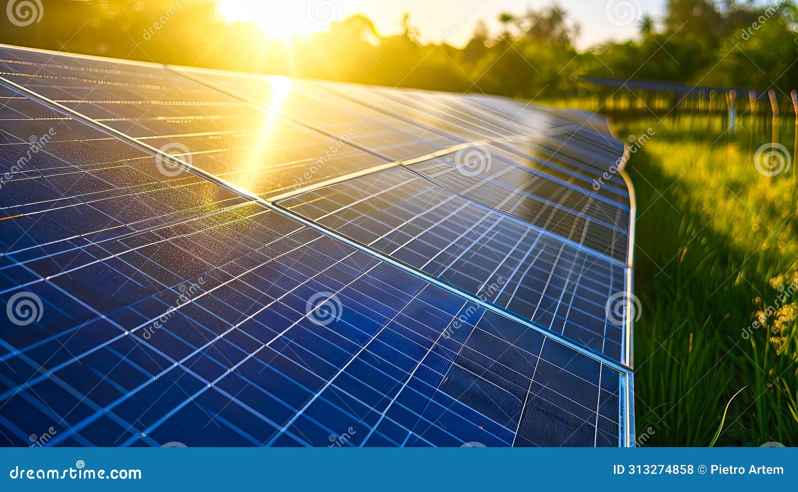 Sunlight Shining through a Solar Panel Stock Photo - Image of source ...