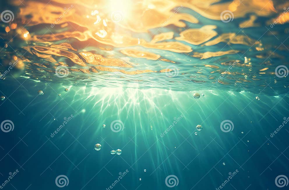 Sunlight Shining through Water Stock Photo - Image of penetrate ...