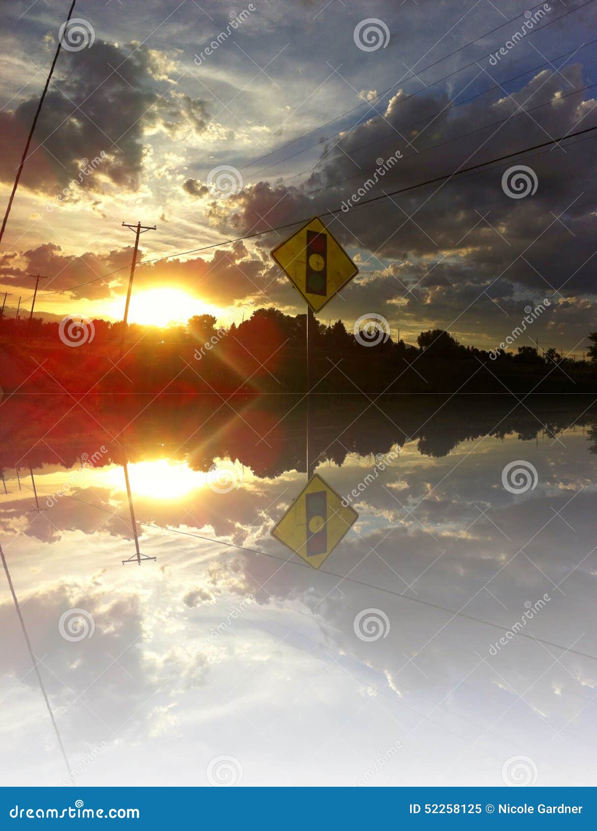Sunlight Sign stock image. Image of sign, reflection - 52258125