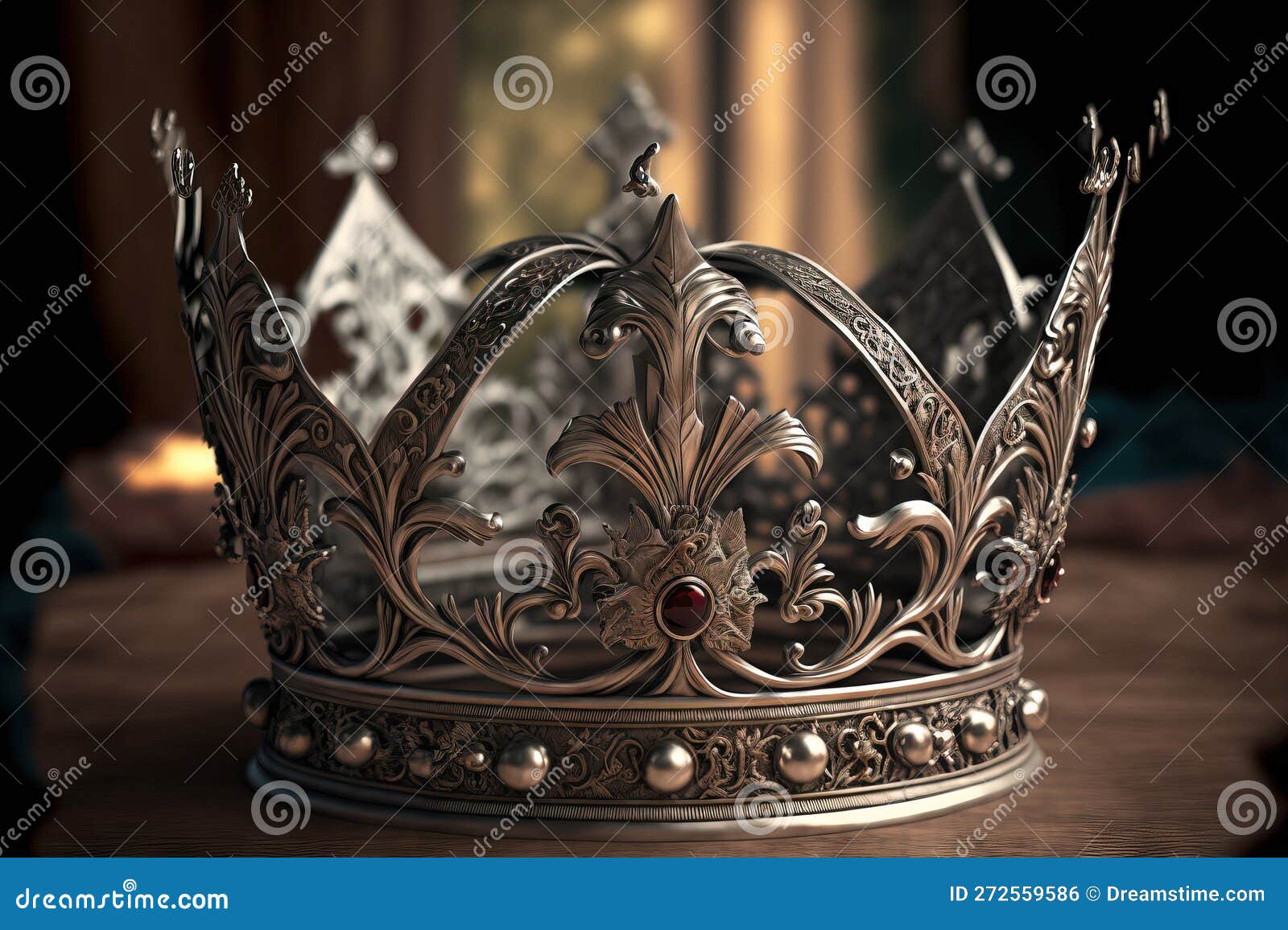 In the Sunlight, a Silver Metal King or Queens Crown Stock Illustration ...
