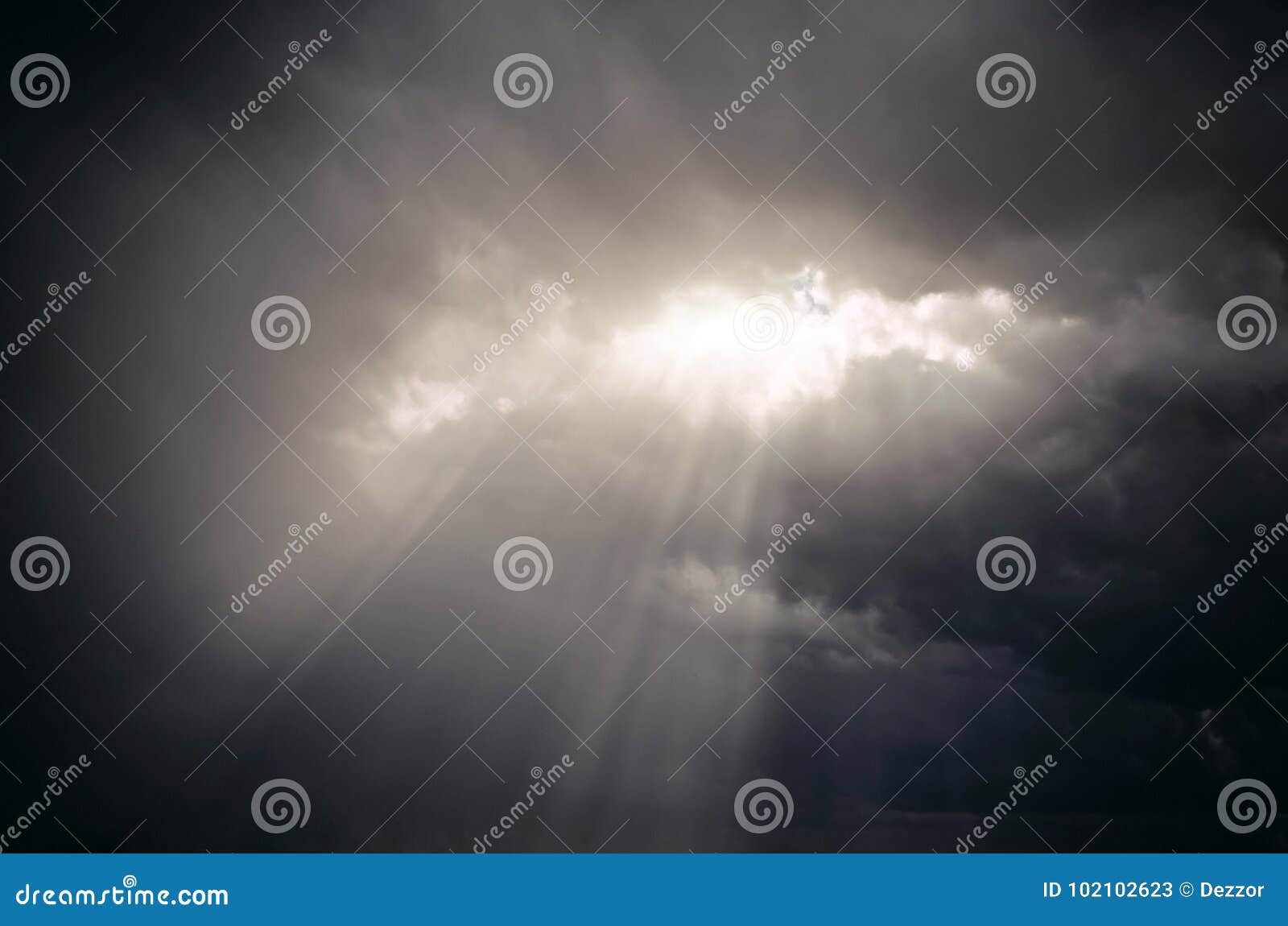 Sunlight Skylight from the Clouds of Divine Light. Stock Image - Image ...