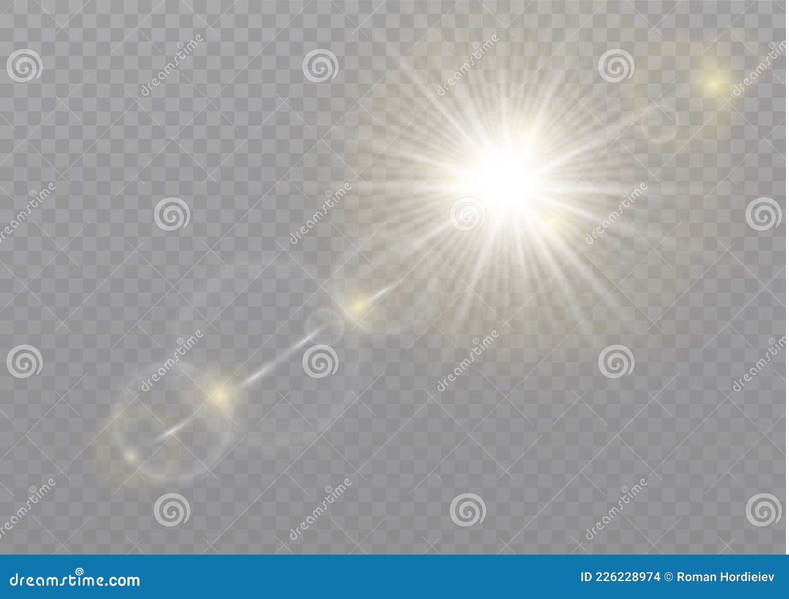 Sunlight Special Lens Flash Light Effect Sun. Stock Vector ...