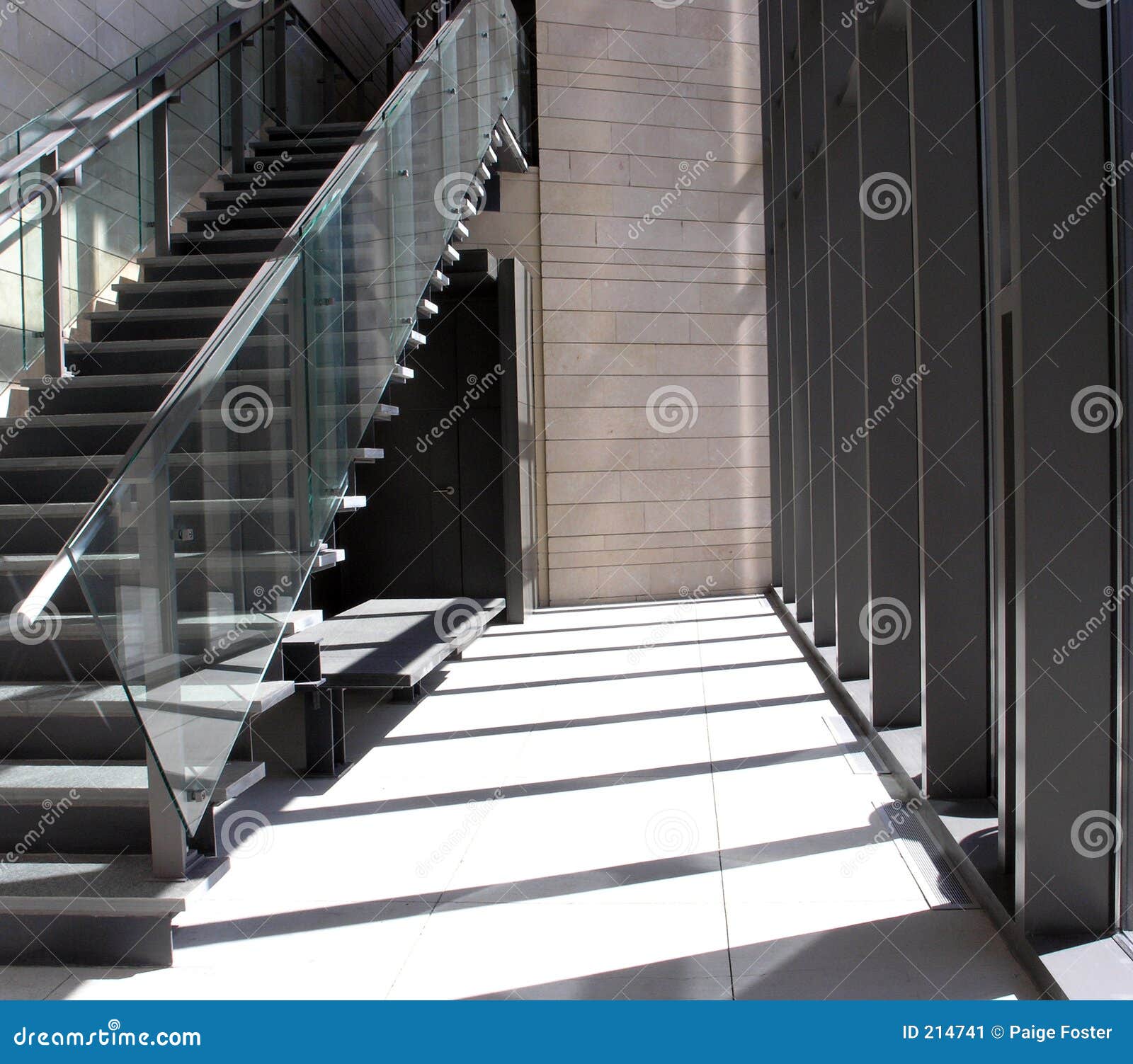 Sunlight on Stairs stock image. Image of glass, urban, sleek - 214741