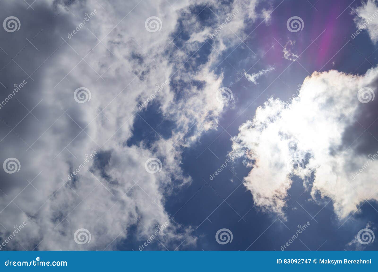Sunlight Streaming through Clouds Stock Image - Image of clouds ...
