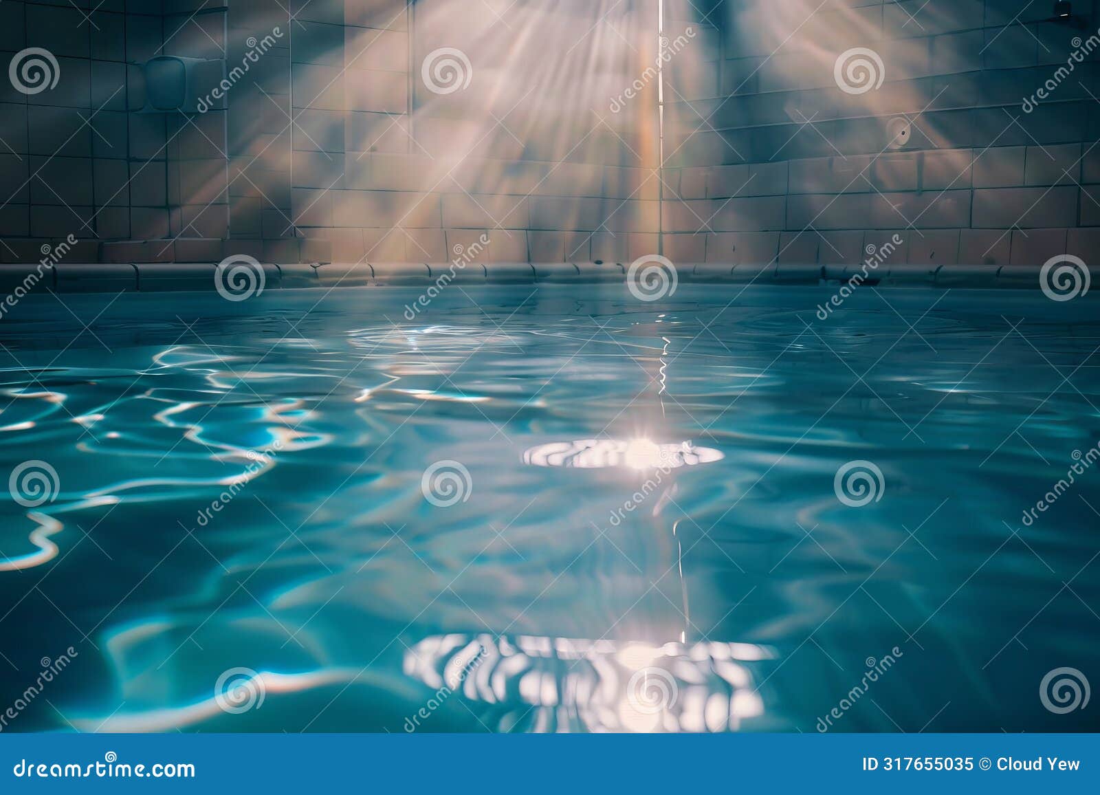 Sunlight Streaming through the Surface of a Calm Swimming Pool Stock ...