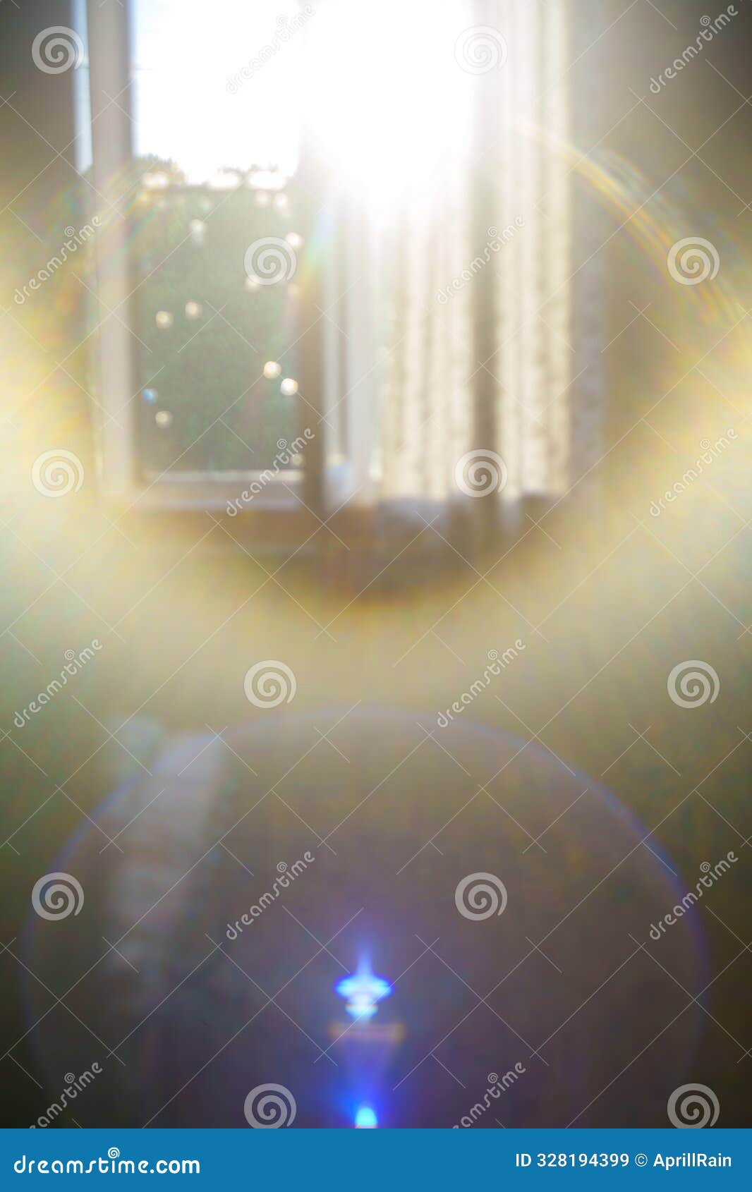 Sunlight Streaming through Window with Lens Flare Stock Image - Image ...