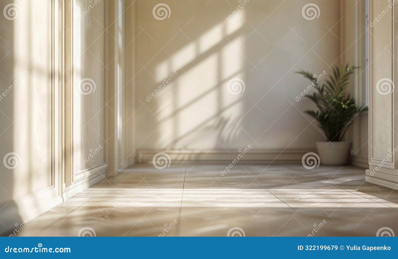 Sunlight Streaming through Window in a Modern Home Interior Stock Image ...