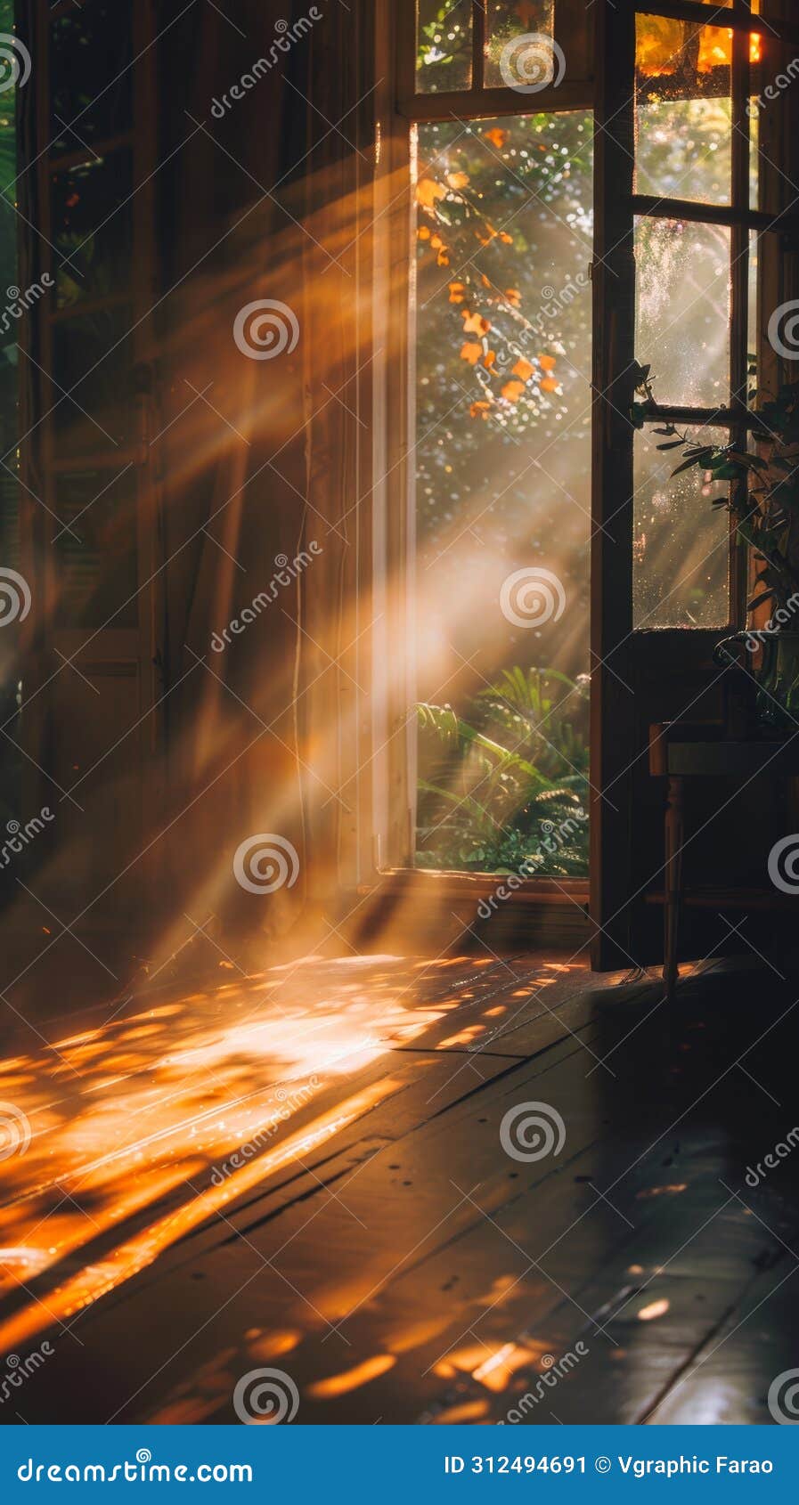 Sunlight Streaming through a Window Stock Image - Image of atmosphere ...