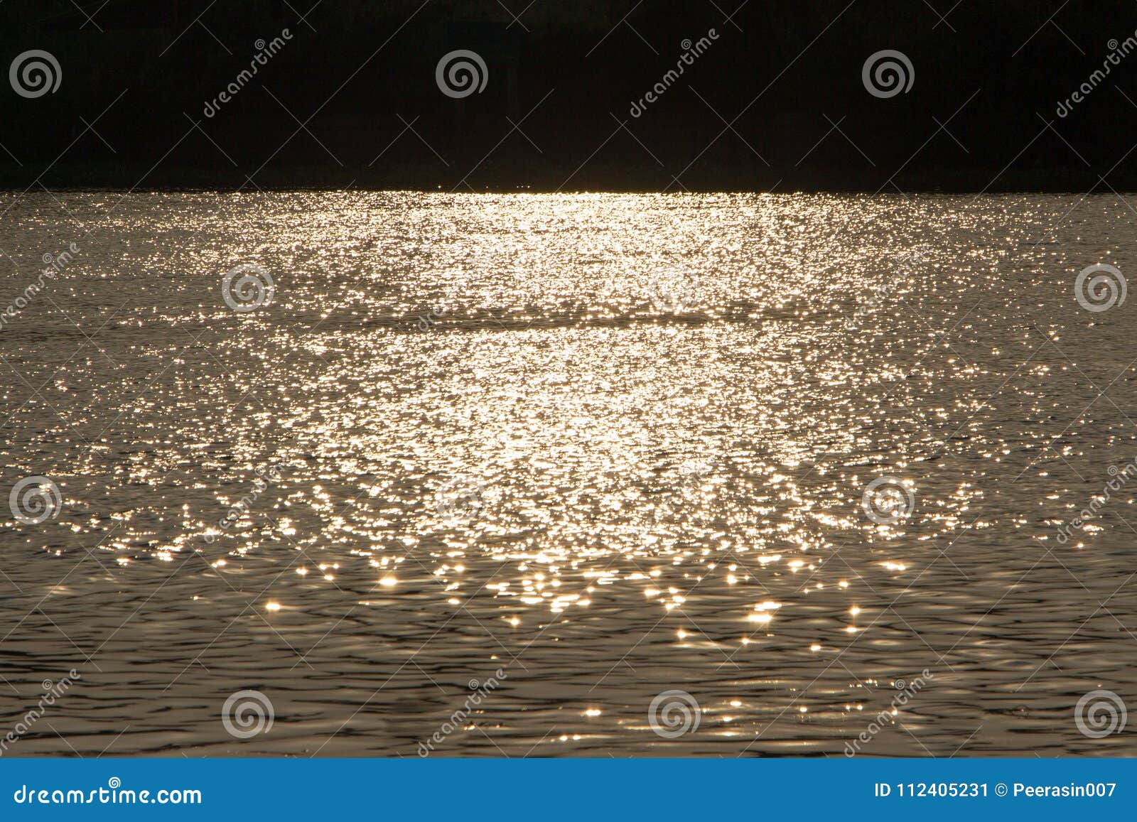 Sunlight from Sunsets Reflected on the Water. Stock Image - Image of ...