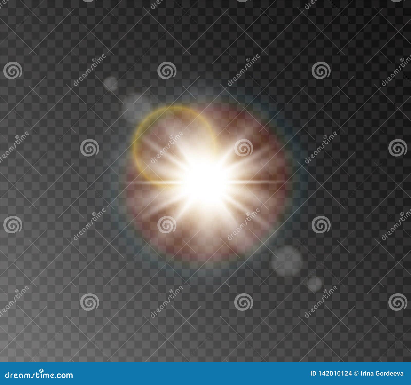 White Sunlight light stock vector. Illustration of color - 142010124
