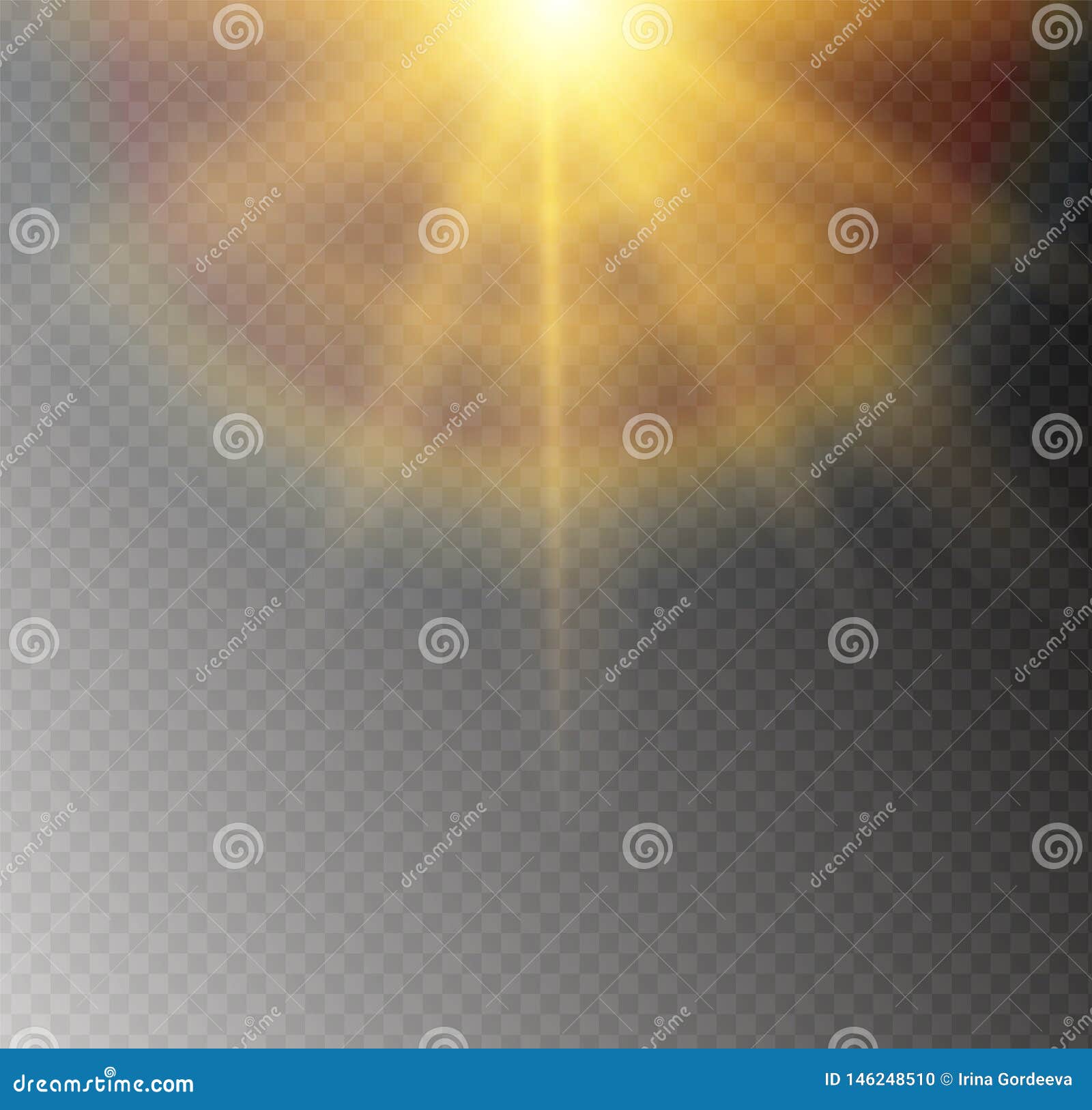 White Sunlight light stock vector. Illustration of decoration - 146248510