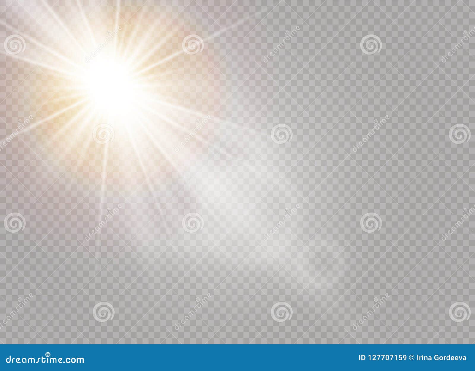 White Sunlight light stock vector. Illustration of background - 127707159